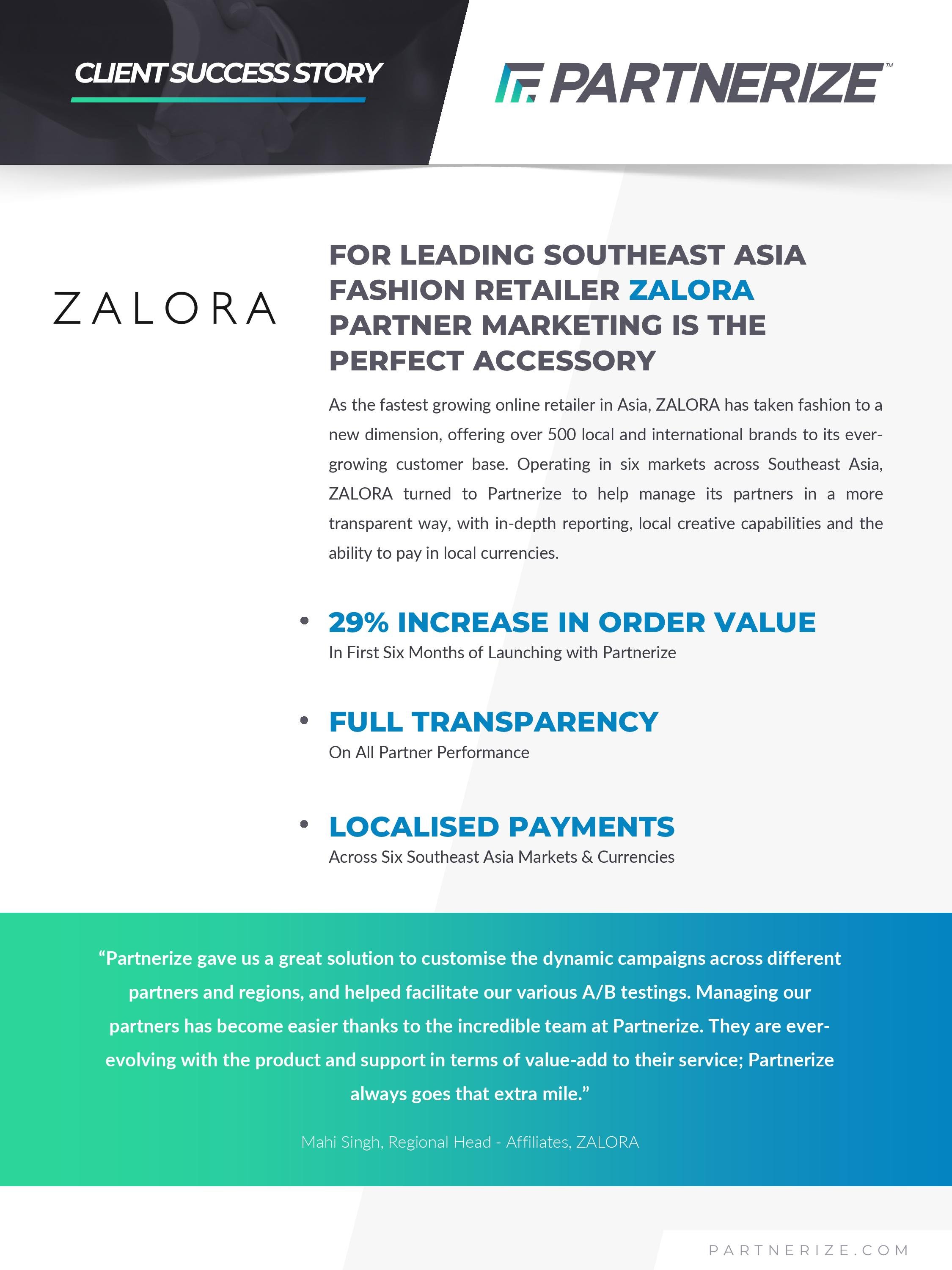 Zalora | Partnerize Case Study